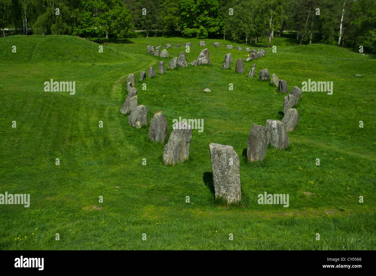 Old viking graveyard in västerås, Sweden Stock Photo - Alamy