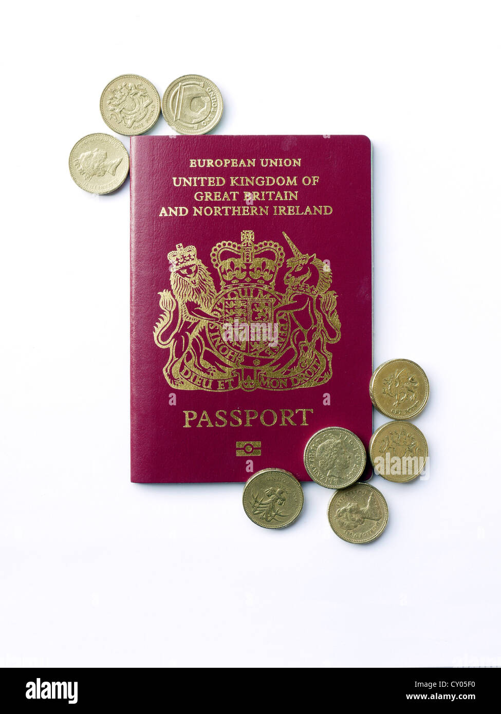 Pound coins border hi-res stock photography and images - Alamy