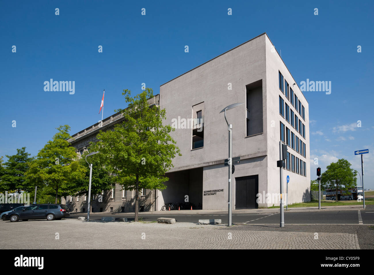 Swiss Embassy in Berlin, new construction, Mitte quarter, Berlin Stock ...