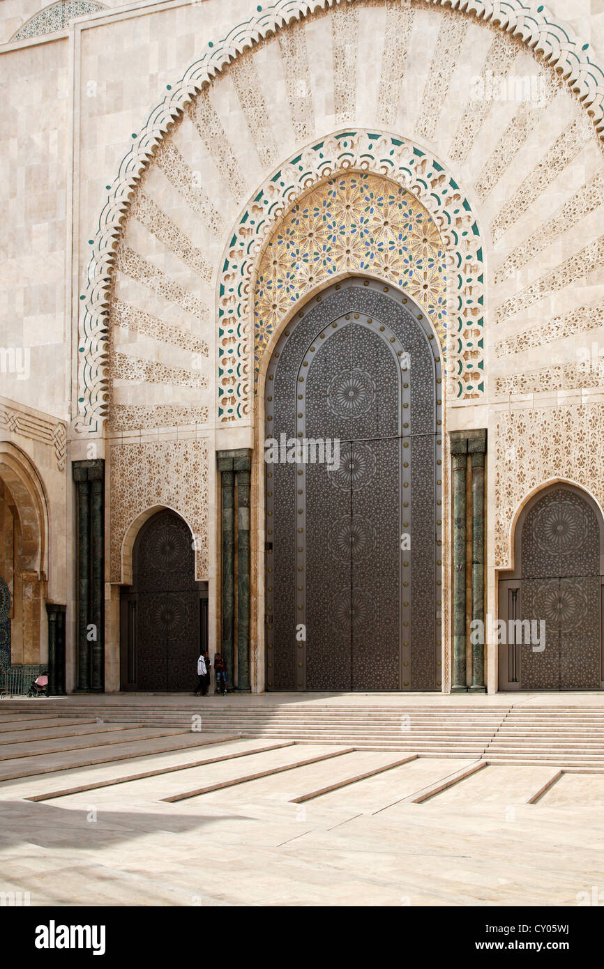 Entrance gates to Hassan II Mosque, Casablanca, Grand Casablanca ...