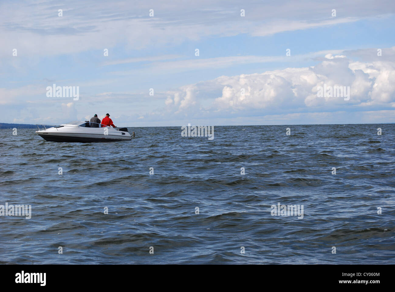 Walleye fishermen on Lesser Slave Lake, northern Alberta Canada Stock ...