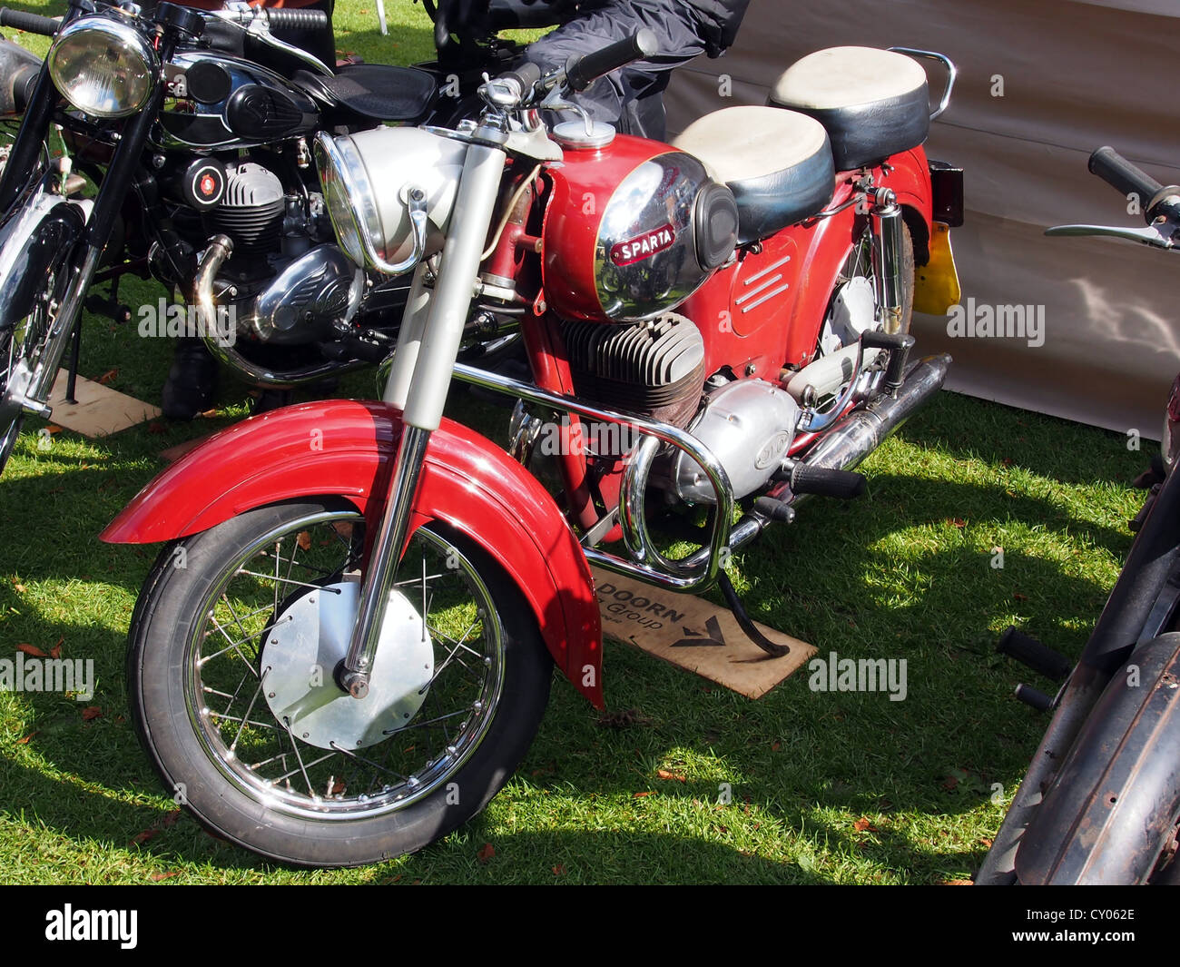 Red Sparta motorcycle Stock Photo - Alamy