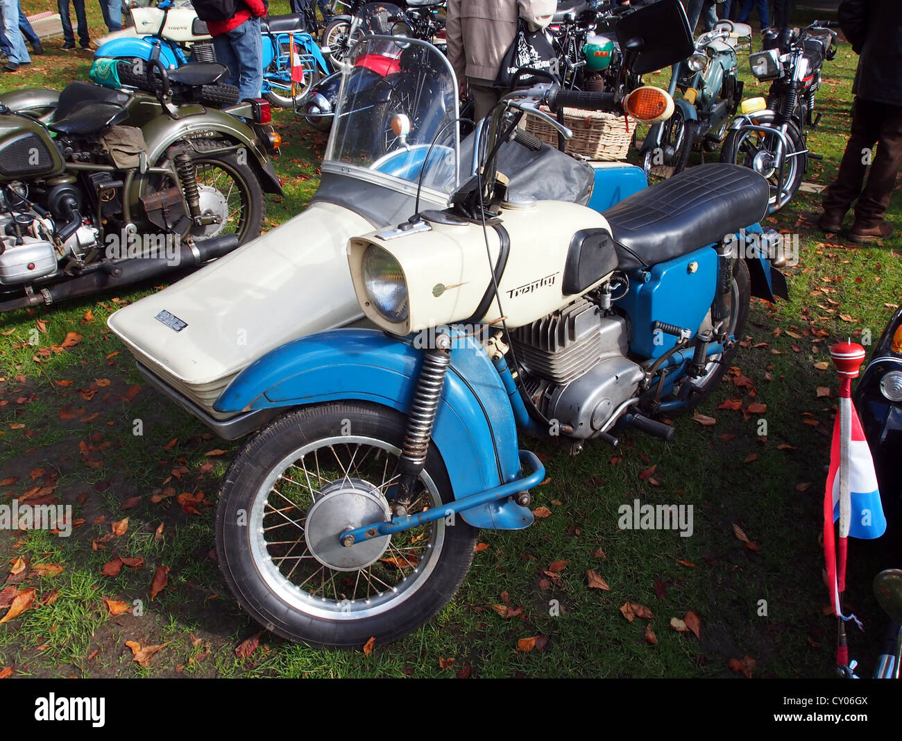 MZ Trophy with side-car Stock Photo - Alamy