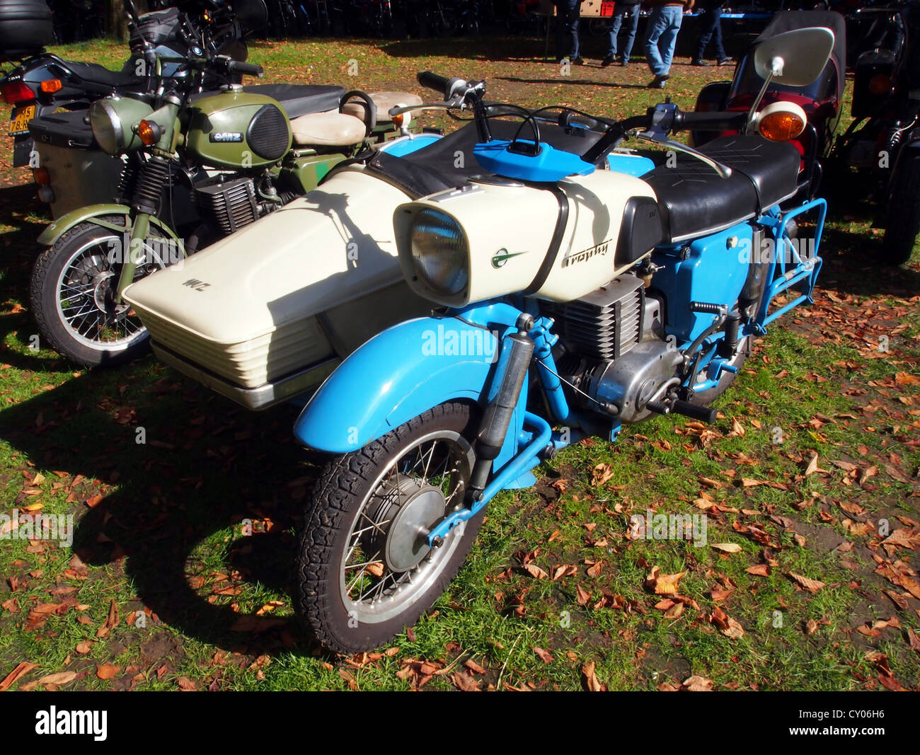 MZ Trophy with side-car Stock Photo - Alamy