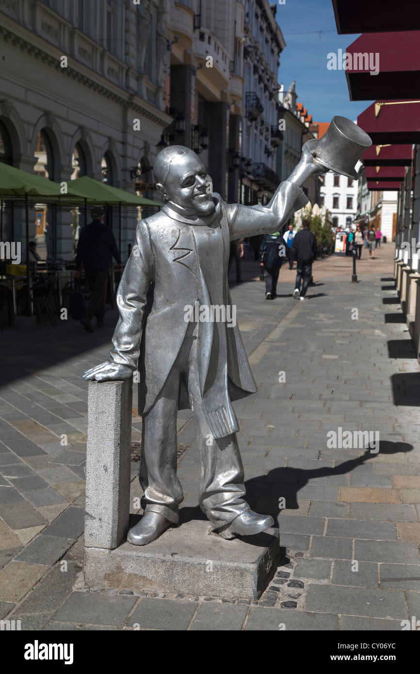 The beautiful Naci, statue of Ignác Lamár in the Old Town of Bratislava ...