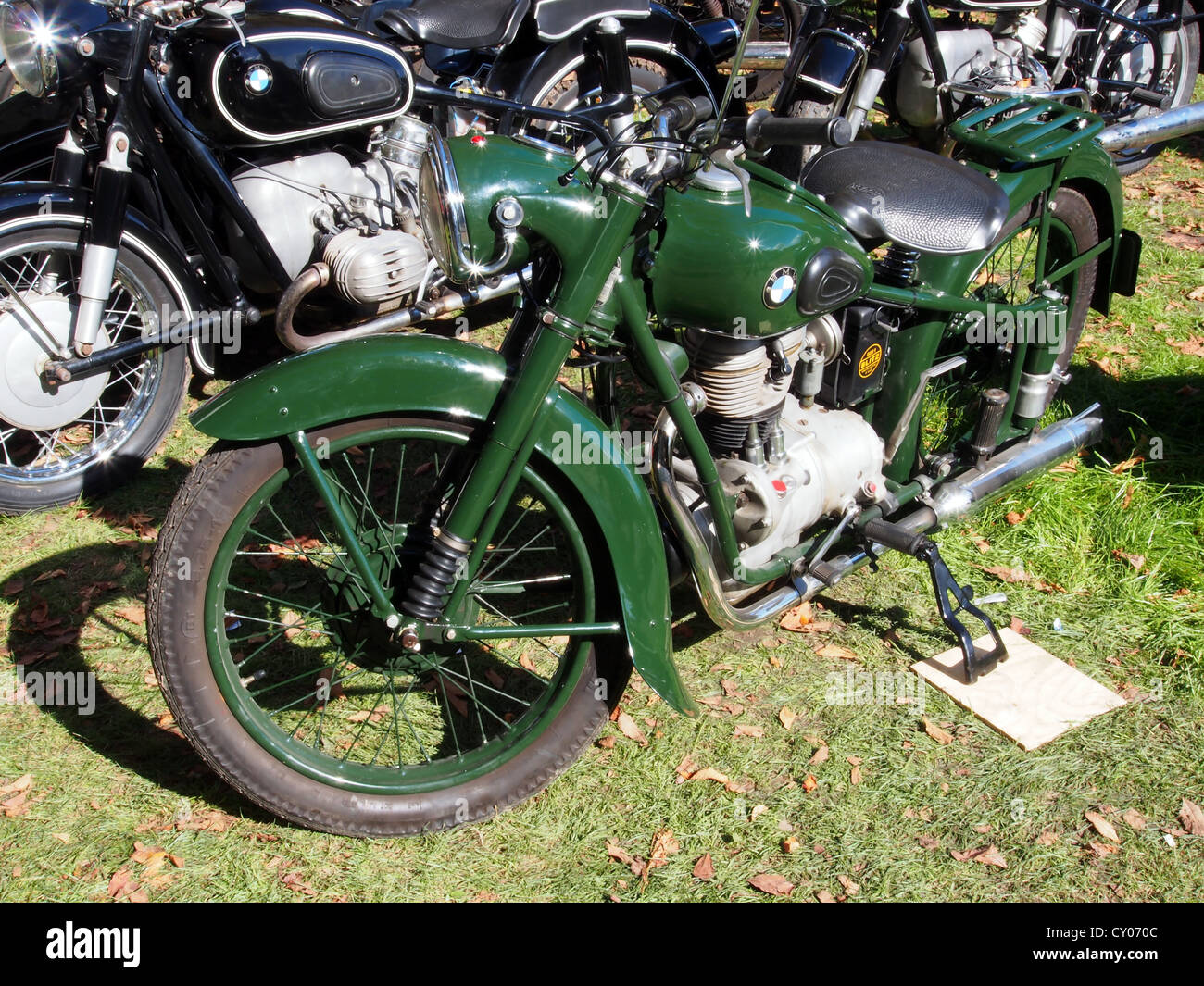 Green BMW motorcycle Stock Photo - Alamy