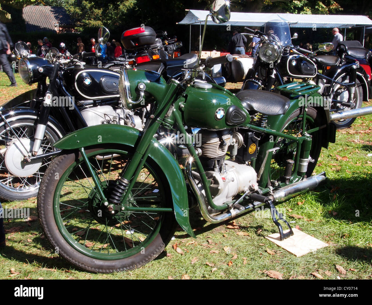 Green BMW motorcycle Stock Photo - Alamy