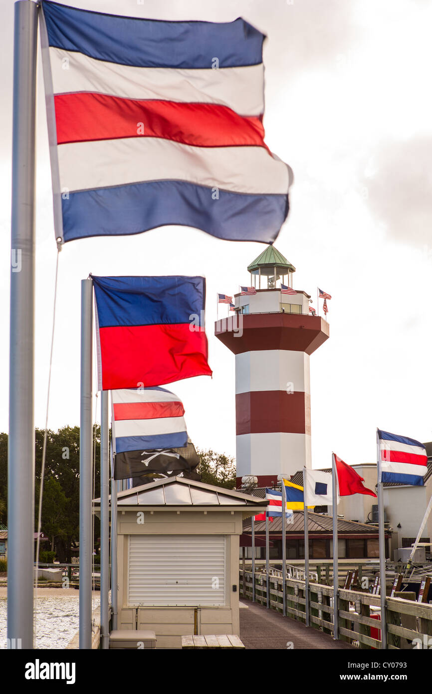 Harbor Town lighthouse at Sea Pines Plantation on Hilton Head Island ...