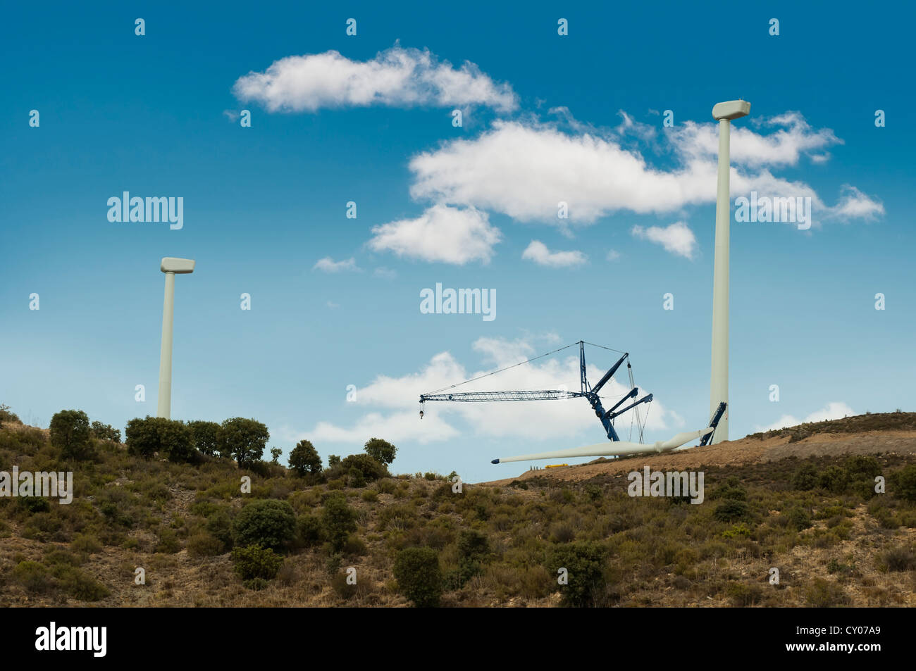 Installation of wind turbines Stock Photo - Alamy