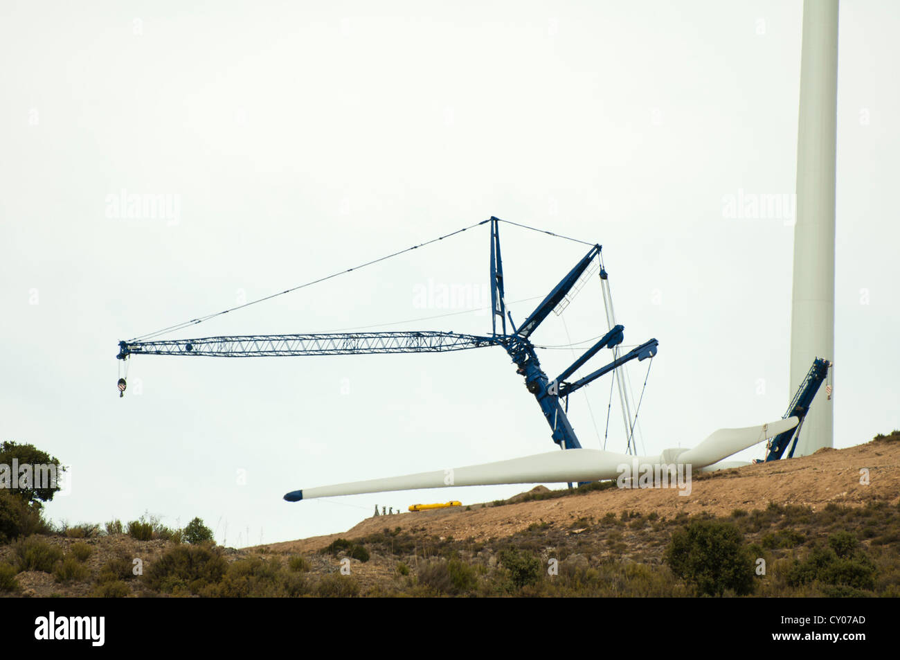 Installation of wind turbines Stock Photo - Alamy