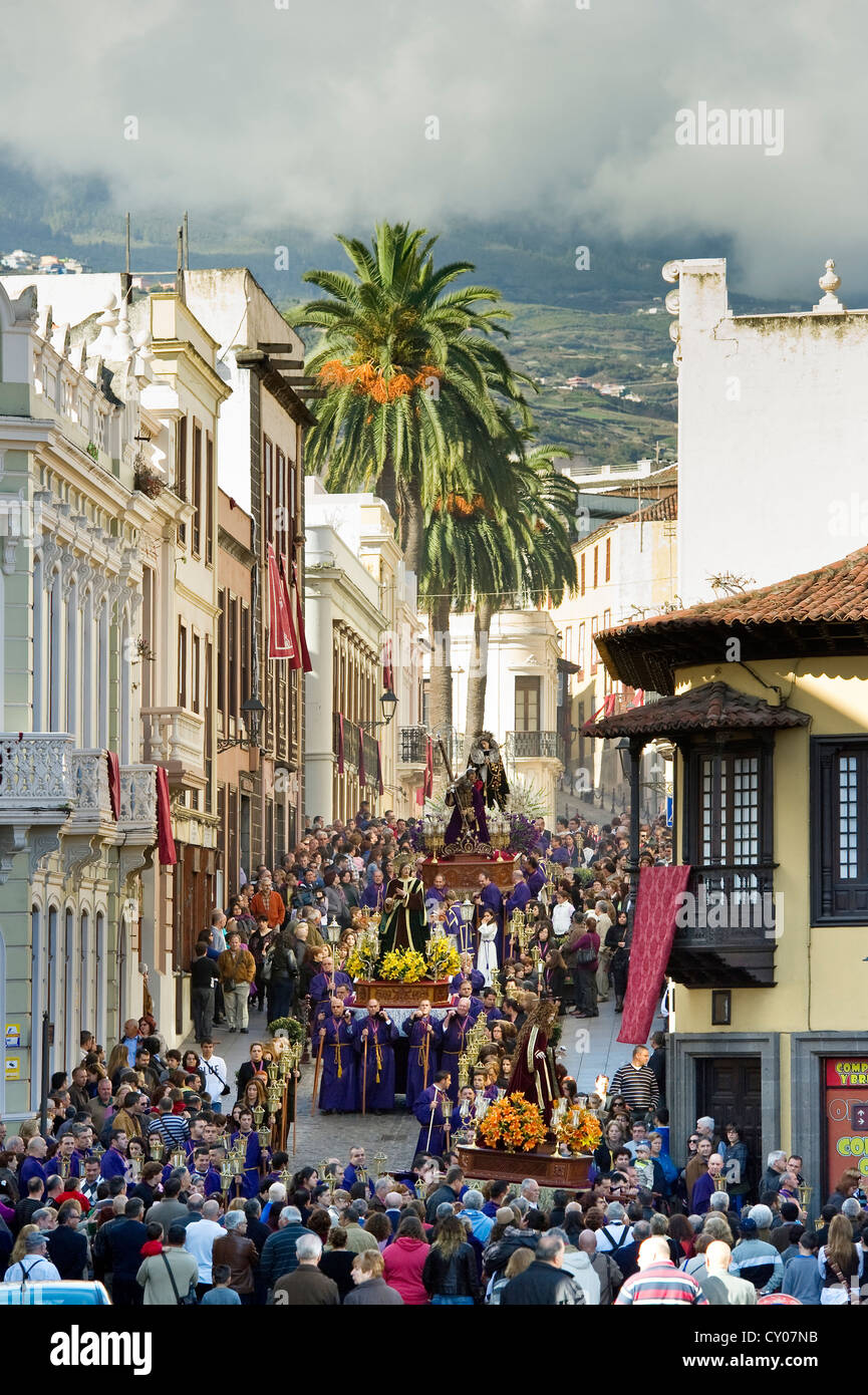 Easter procession, Semana Santa, La Orotava, Tenerife, Canary Islands ...