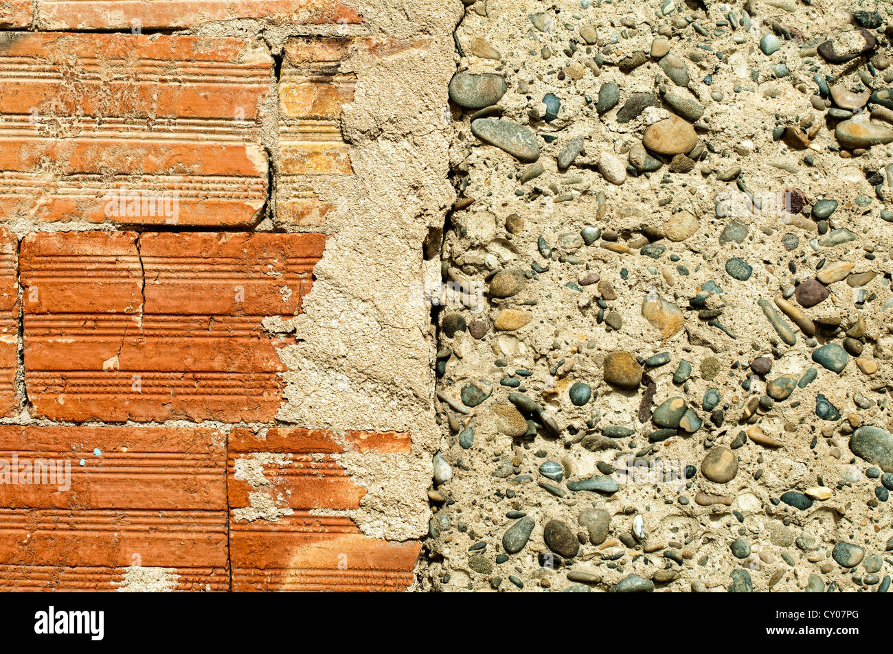 Brick wall background half built hi-res stock photography and images ...