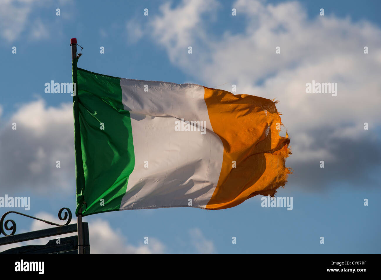 Irish flag blowing hi-res stock photography and images - Alamy