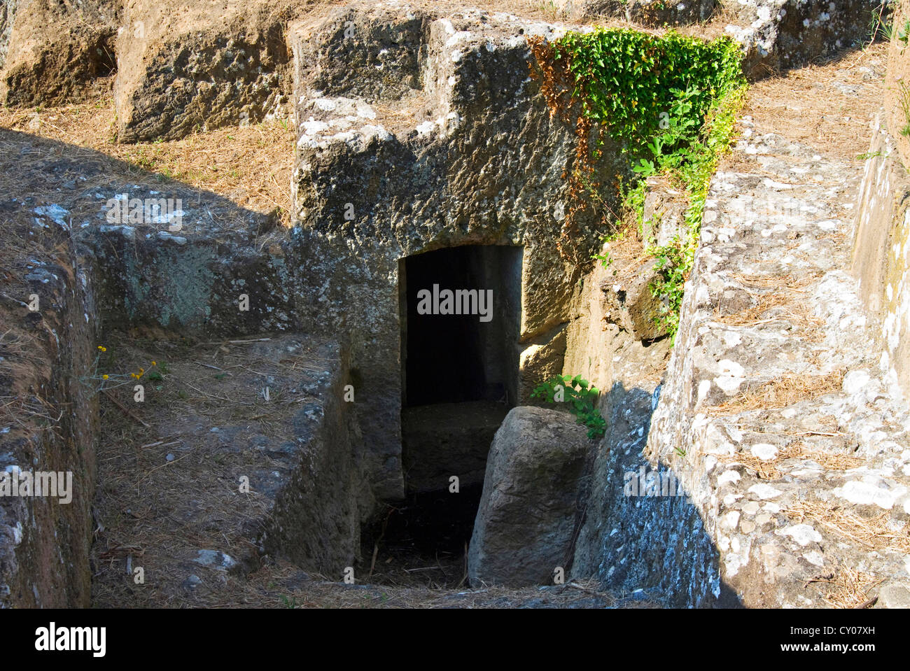 Etruscan Necropolis of Ara del Tufo, Etruscan tomb, tumulus tomb ...