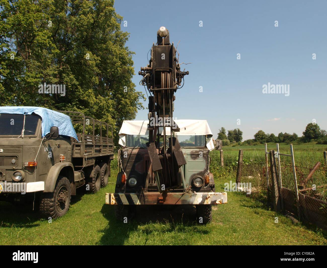 Star 66 crane truck Stock Photo - Alamy