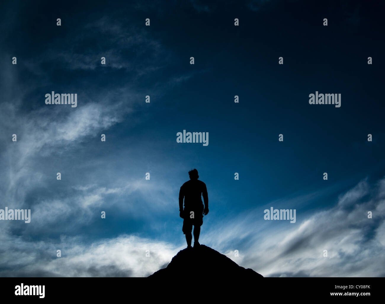Silhouette male figure standing on hi-res stock photography and images ...