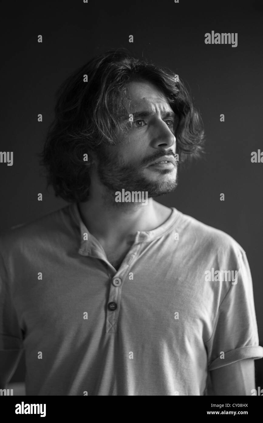 Portrait of actor Marc Elliot in the West End show "TAPE" this is a ...