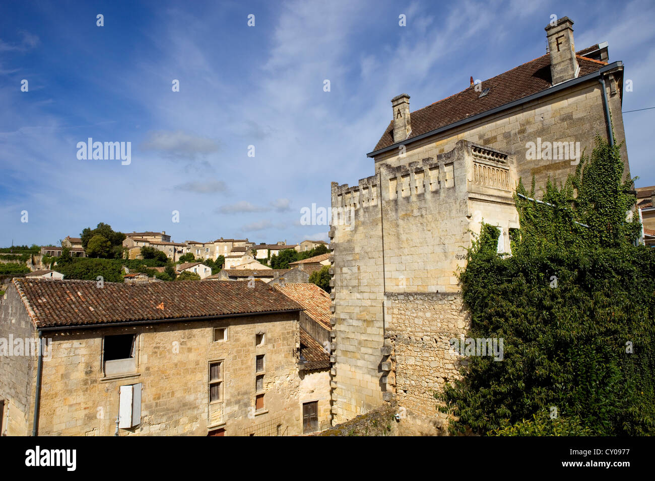 view of saint emilion, in aquitaine, france Stock Photo - Alamy