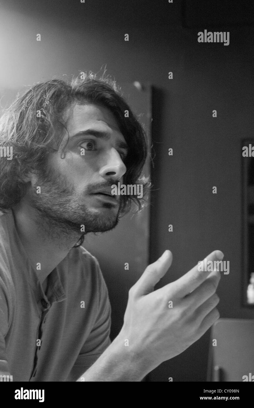 Portrait of actor Marc Elliot in the West End show "TAPE" this is a ...