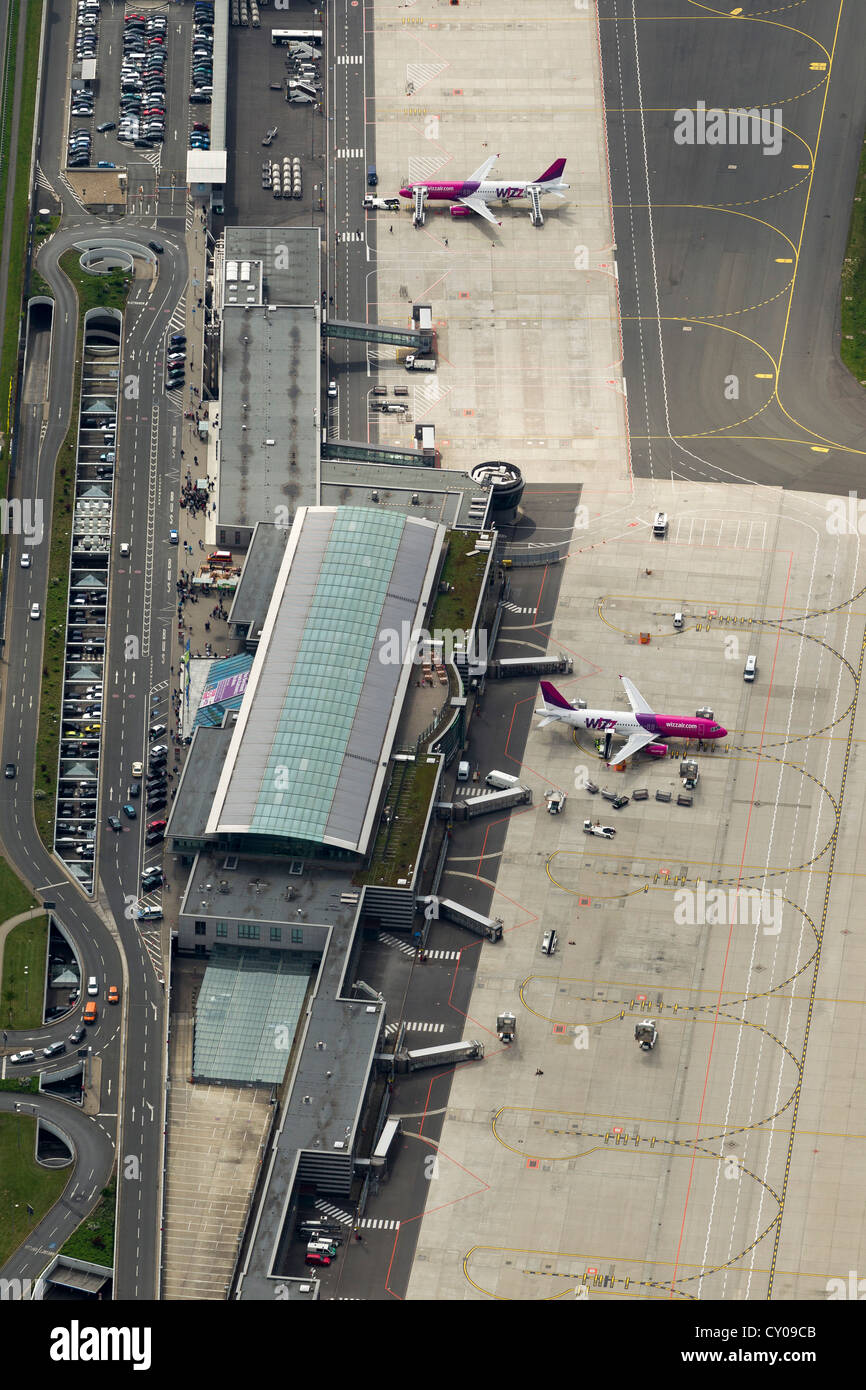 Aerial view, Dortmund Wickede regional airport, Dortmund, Ruhr area ...