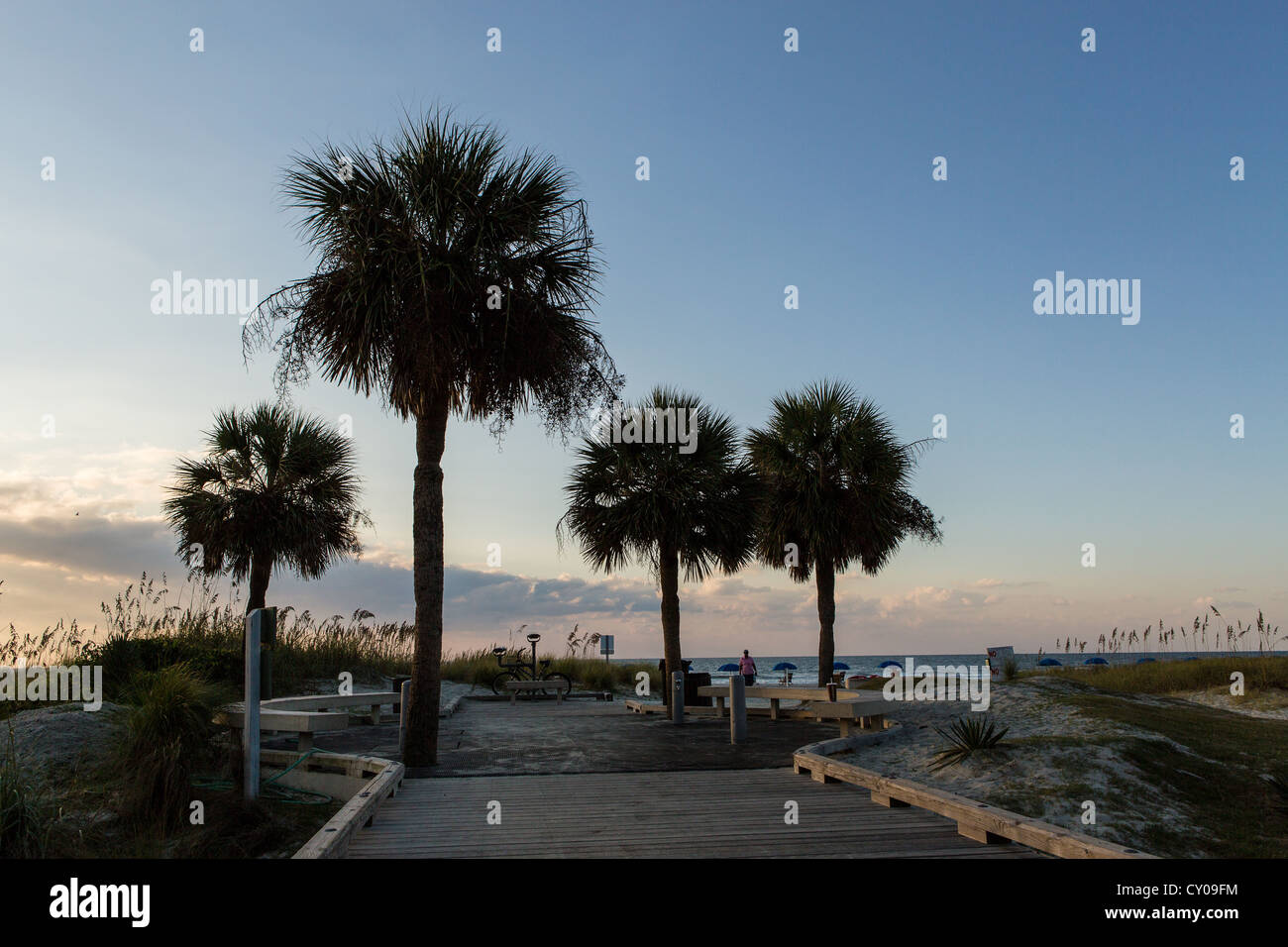 Entrance to Coligny Circle Public Beach on Hilton Head Island, SC Stock ...