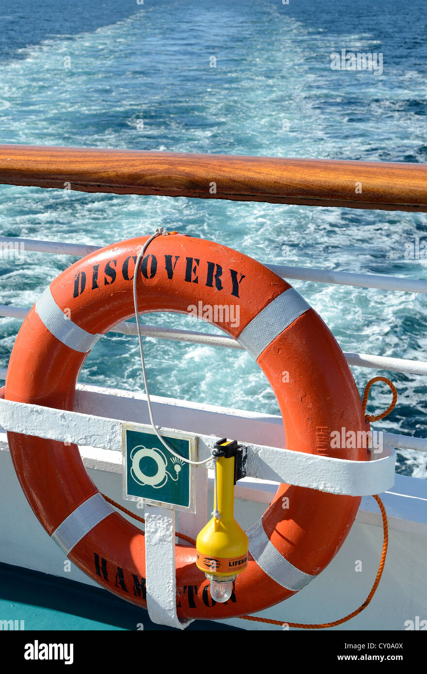 CRUISE SHIP'S LIFEBELT Stock Photo - Alamy