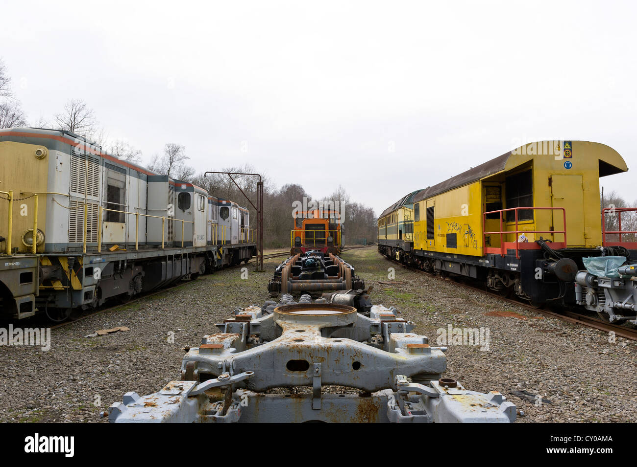 out of service trains Stock Photo - Alamy