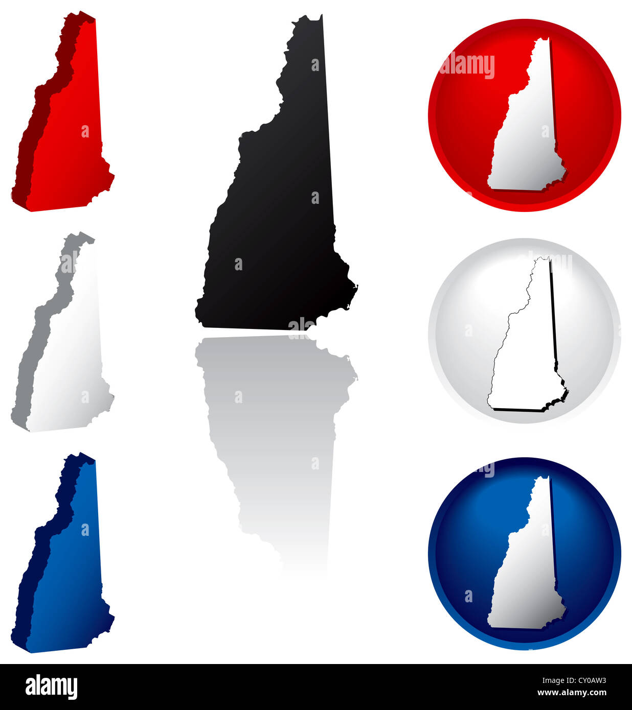 New Hampshire Icons Stock Photo - Alamy