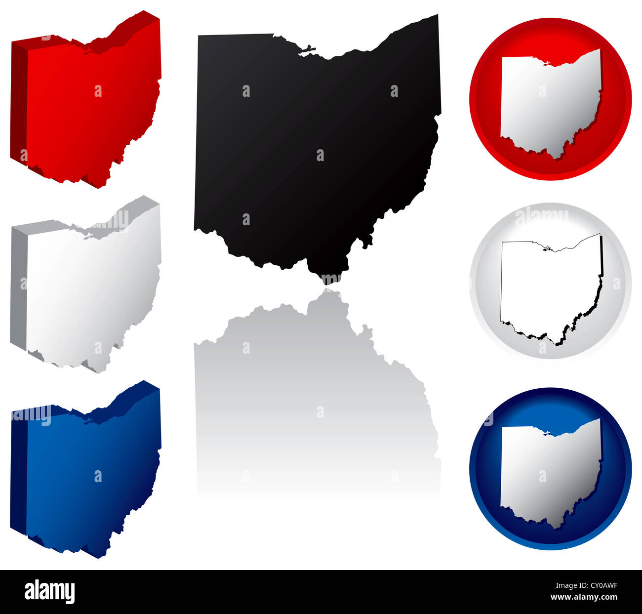 Map ohio shadow hi-res stock photography and images - Alamy