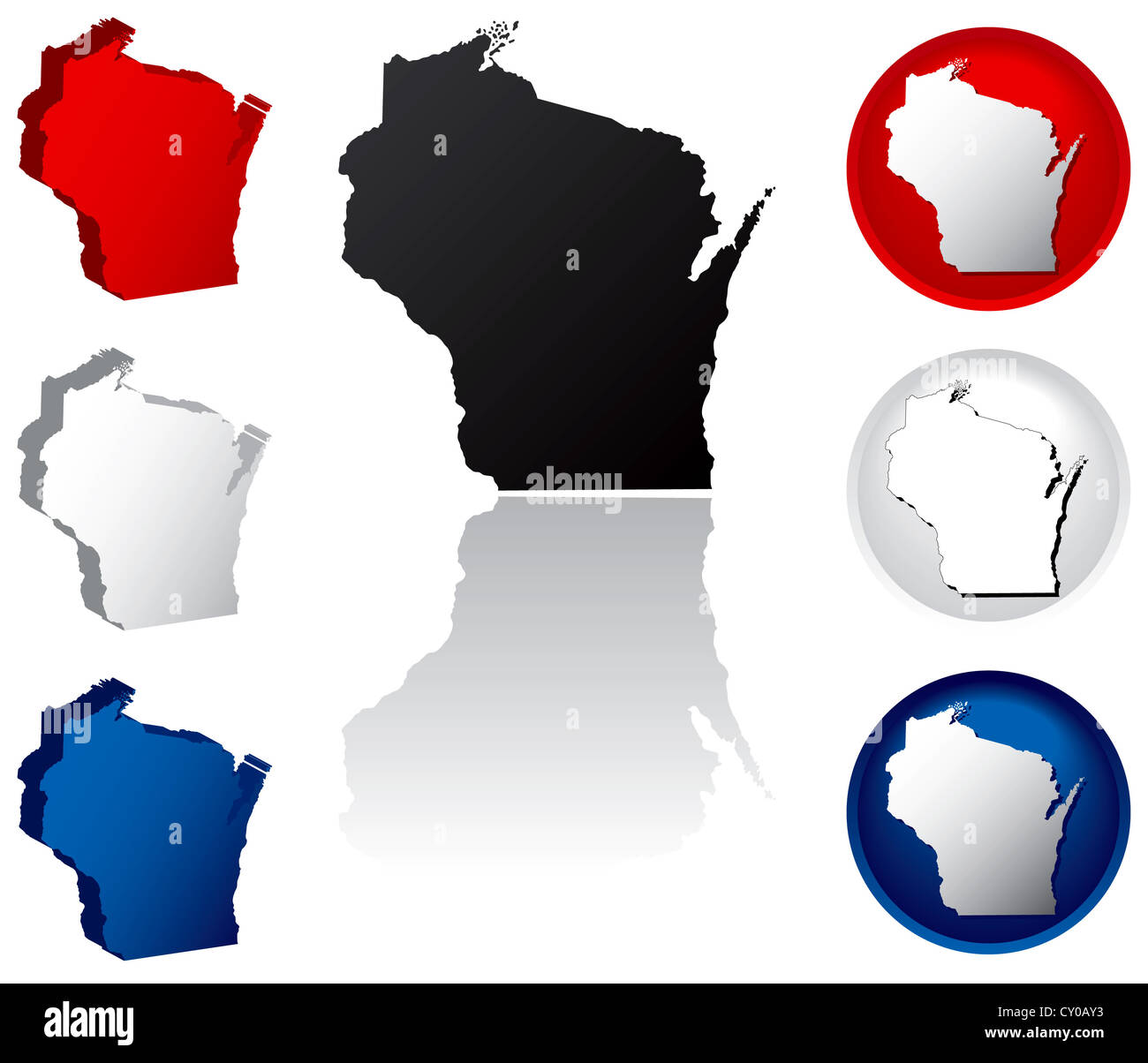 Wisconsin outline hi-res stock photography and images - Alamy