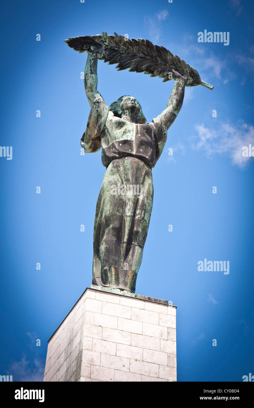 Liberation monument on Gellert Hill, Budapest Stock Photo - Alamy