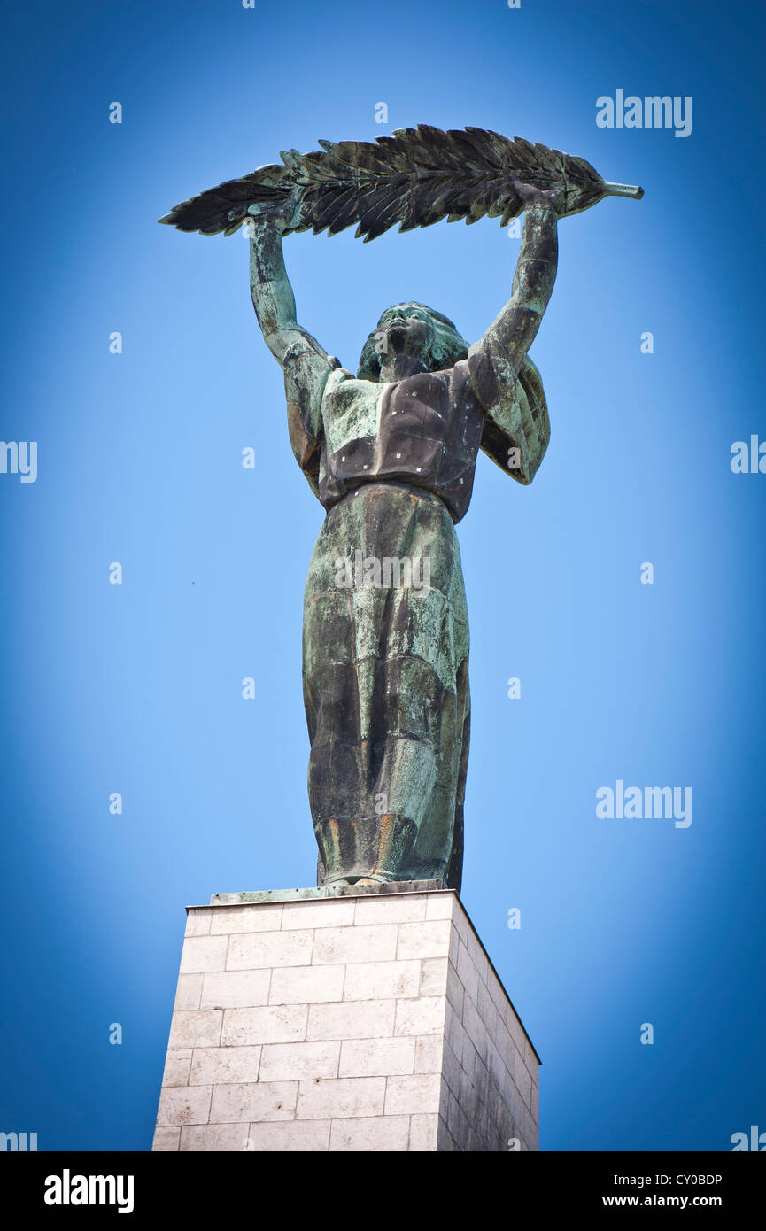 Liberation monument on Gellert Hill, Budapest Stock Photo - Alamy