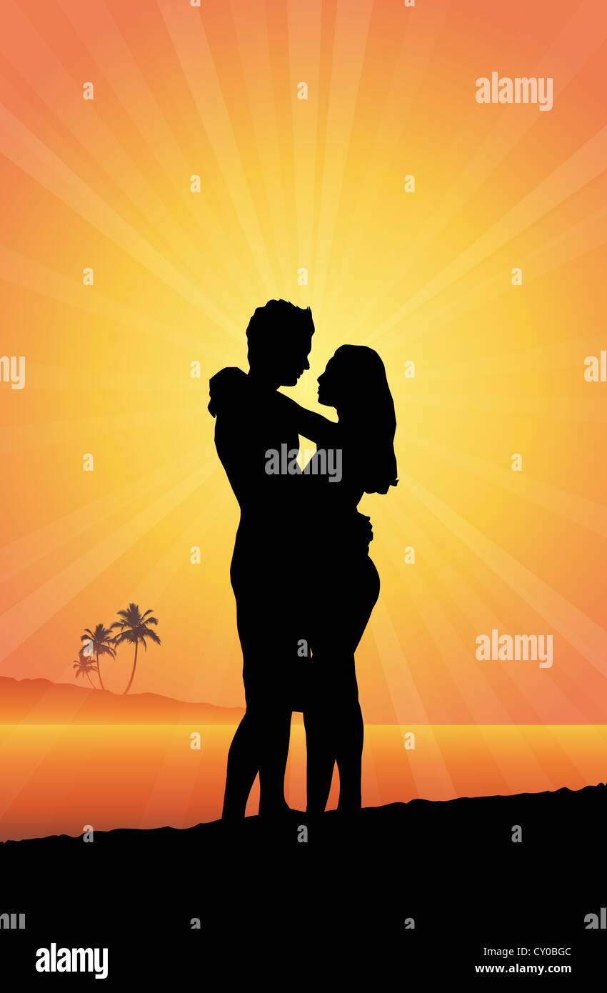 Romantic Embrace Silhouette