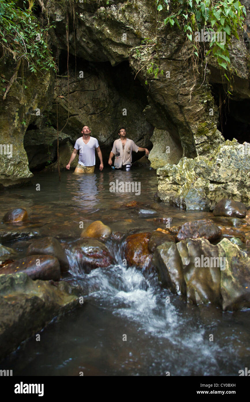 BODHI GARRETT and AUSTIN LOVELL emerge from a water CAVE adventure in ...