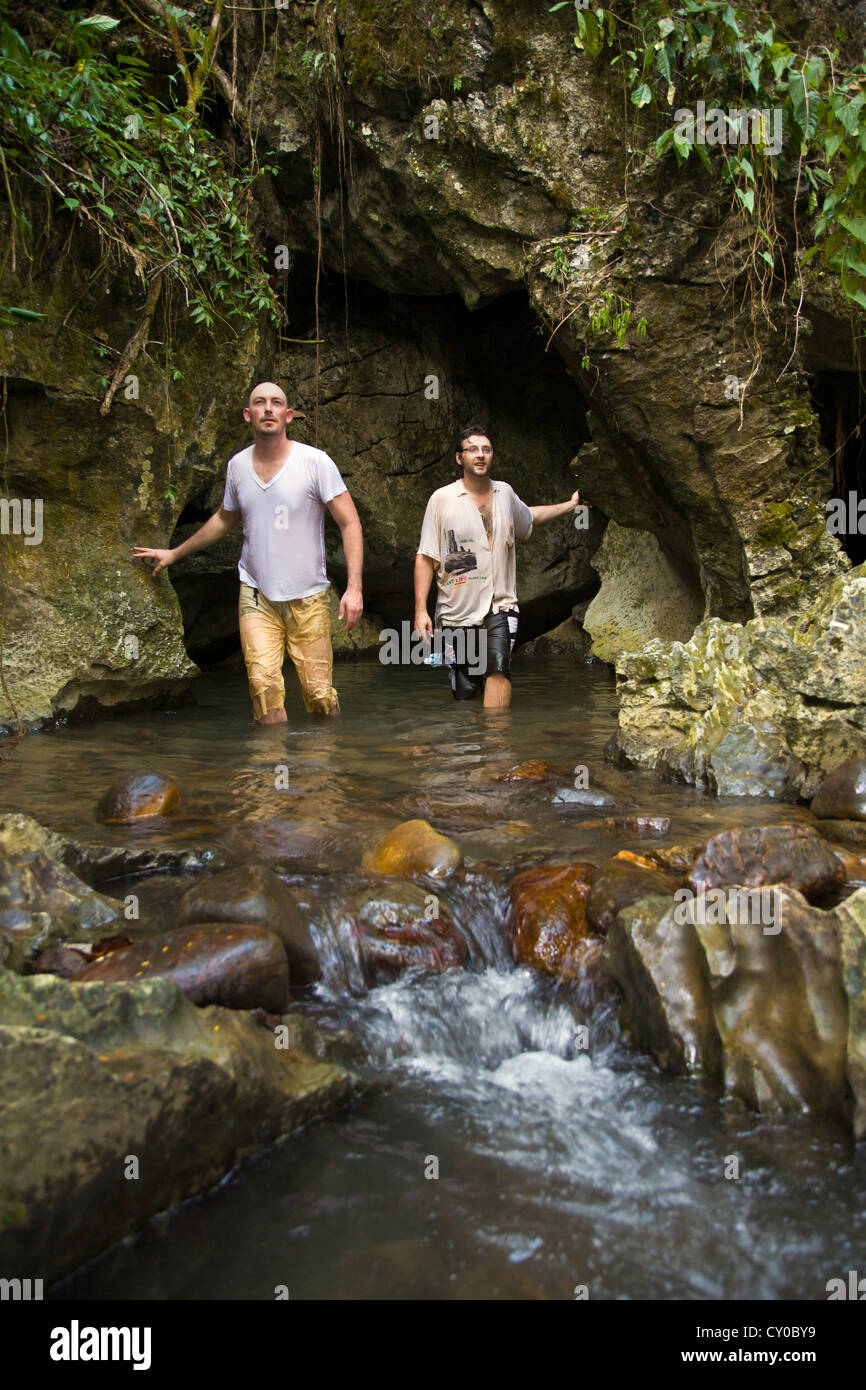 BODHI GARRETT and AUSTIN LOVELL emerge from a water CAVE adventure in ...