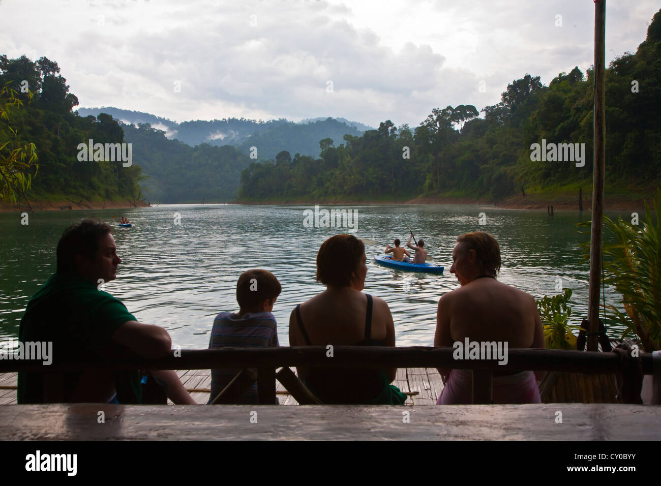 Asian family at lake kayak hi-res stock photography and images - Alamy