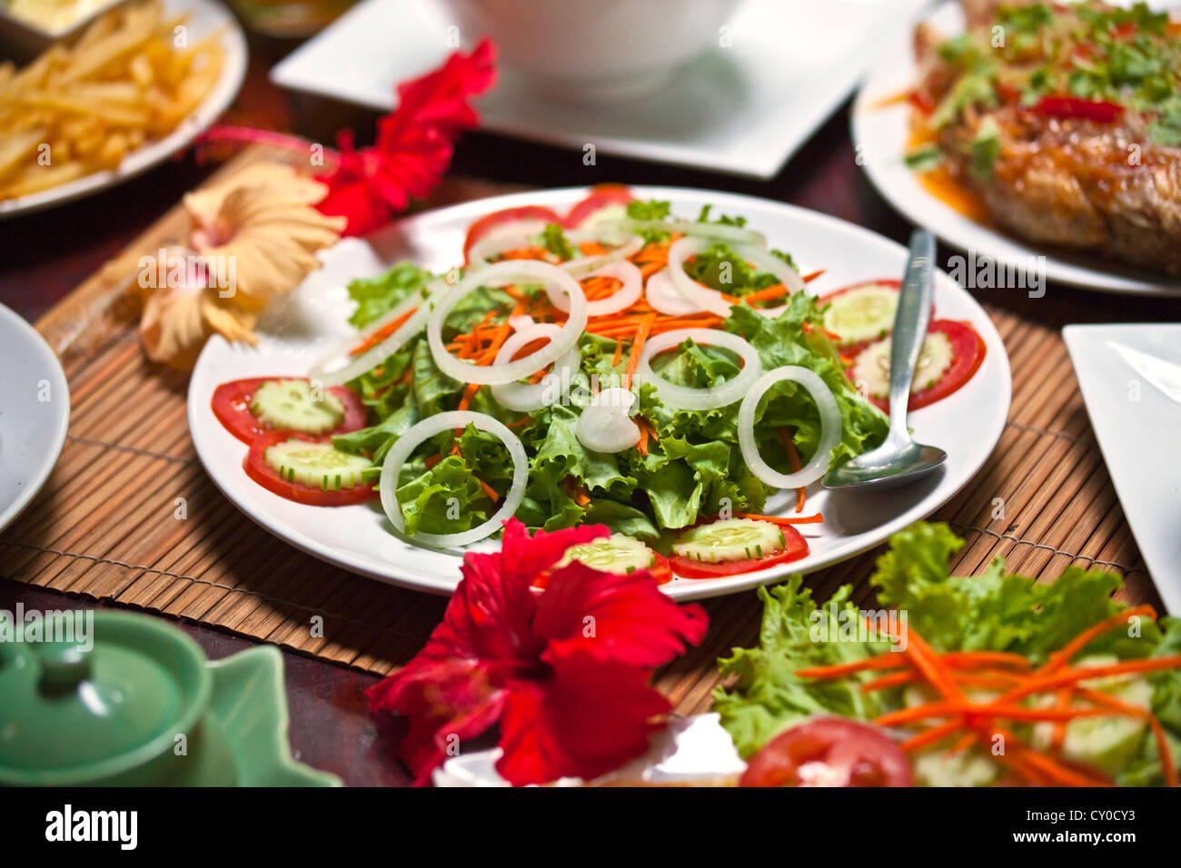 A fresh SALAD served at OUR JUNGLE HOUSE a lodge in the rainforest near ...