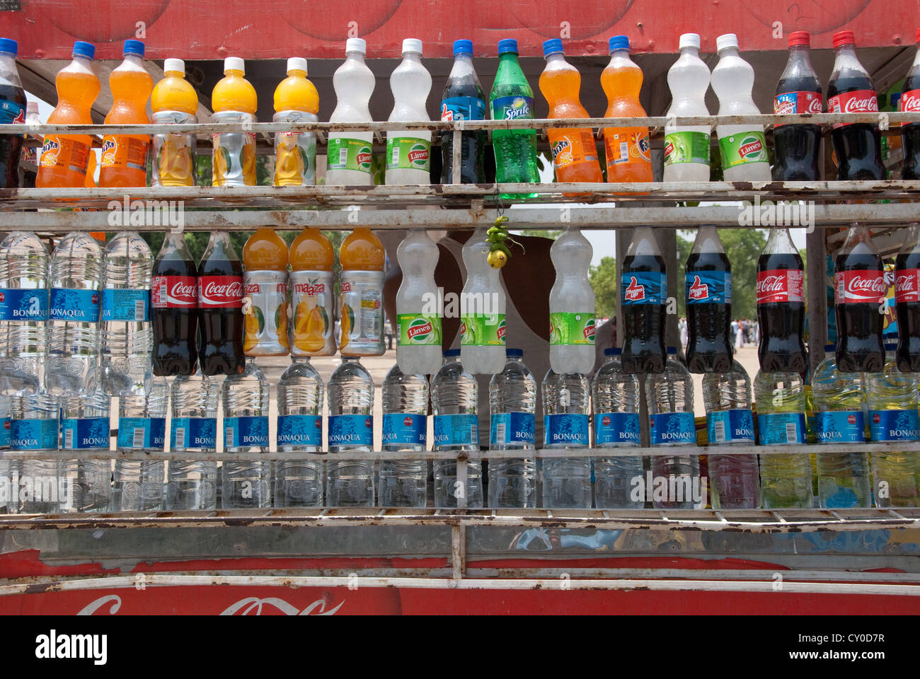 Variety of cold drinks for sale Stock Photo - Alamy