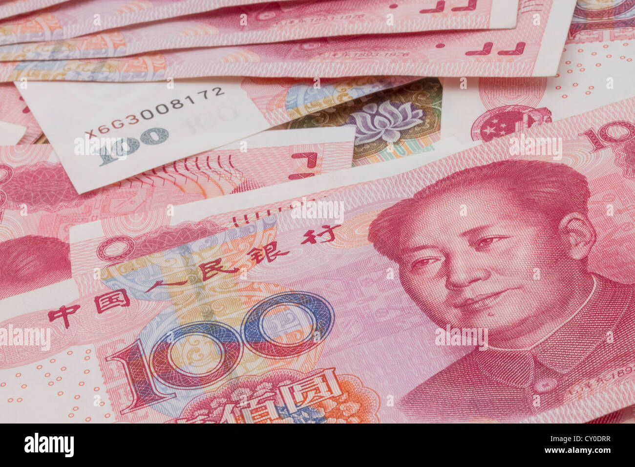 Chinese currency - hundred yuan background Stock Photo - Alamy