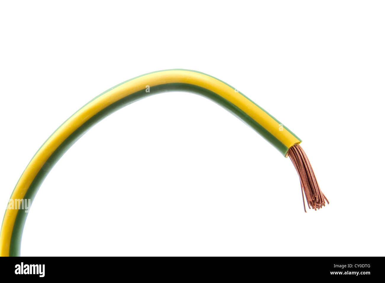 Electrical wire isolated on white background Stock Photo - Alamy