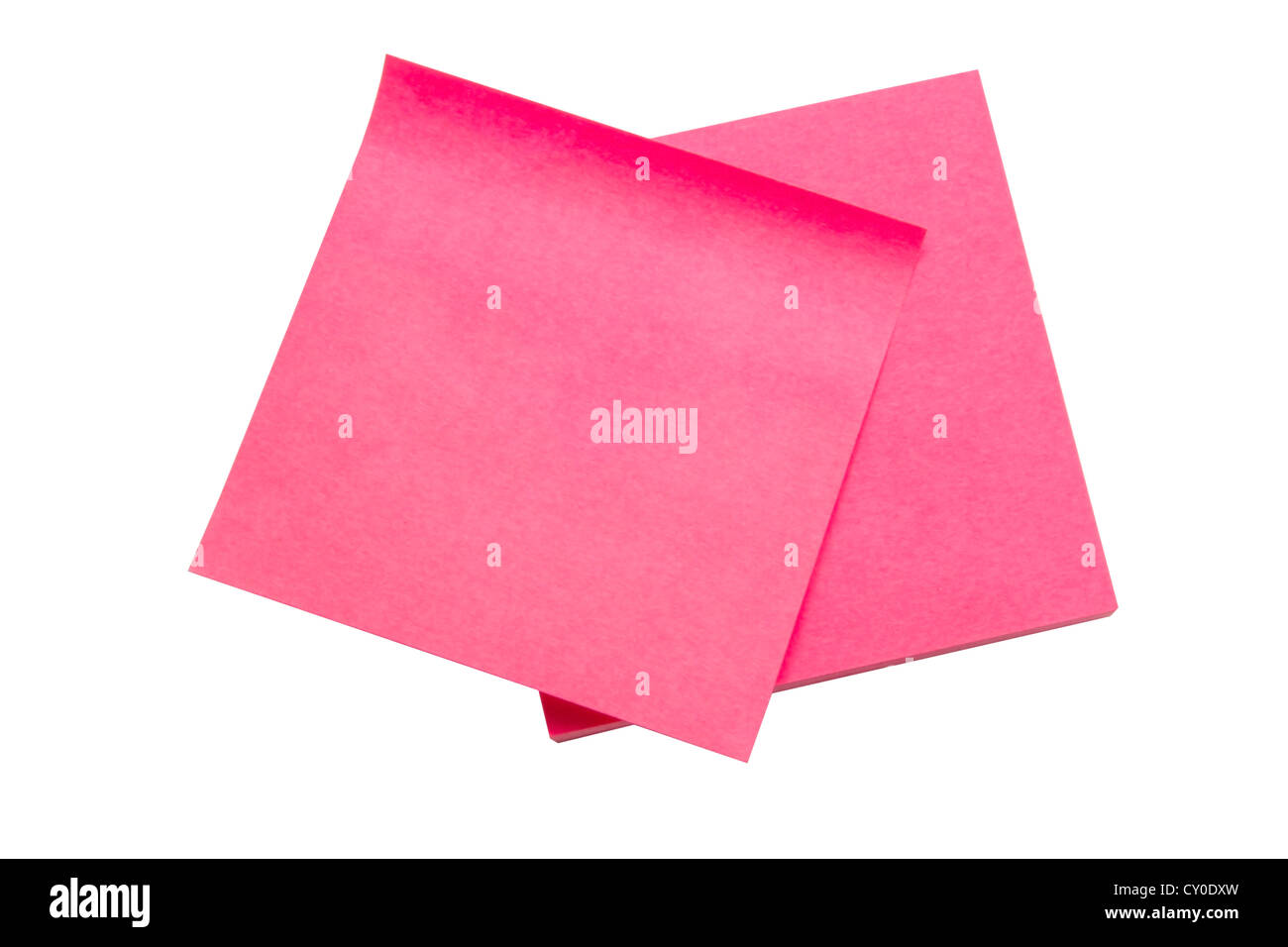 Red memo paper isolated on white background Stock Photo - Alamy