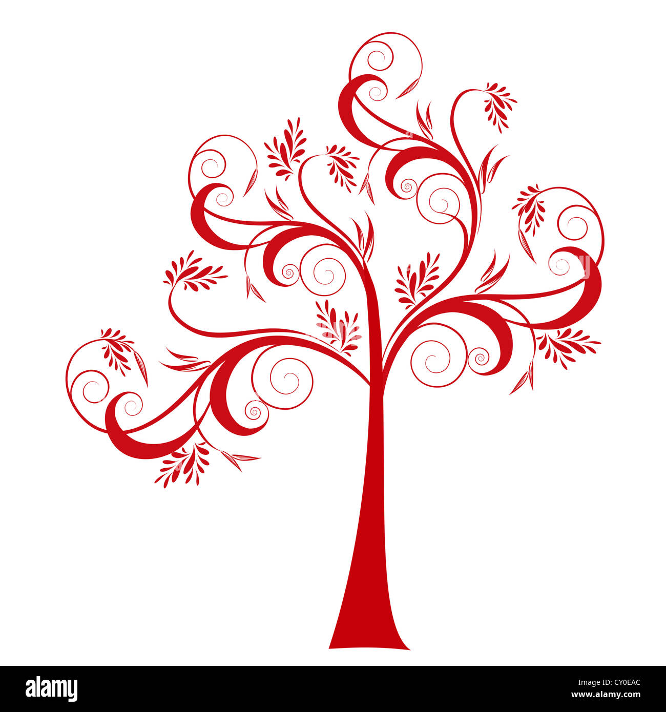 Beautiful art tree isolated on white background Stock Photo - Alamy
