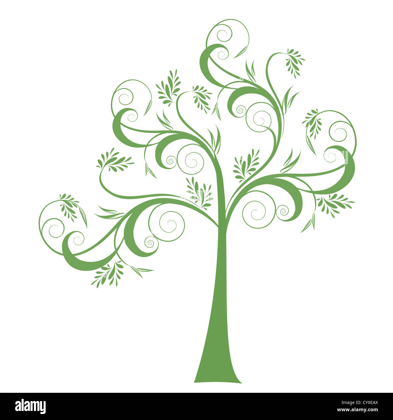 Beautiful art tree isolated on white background Stock Photo - Alamy
