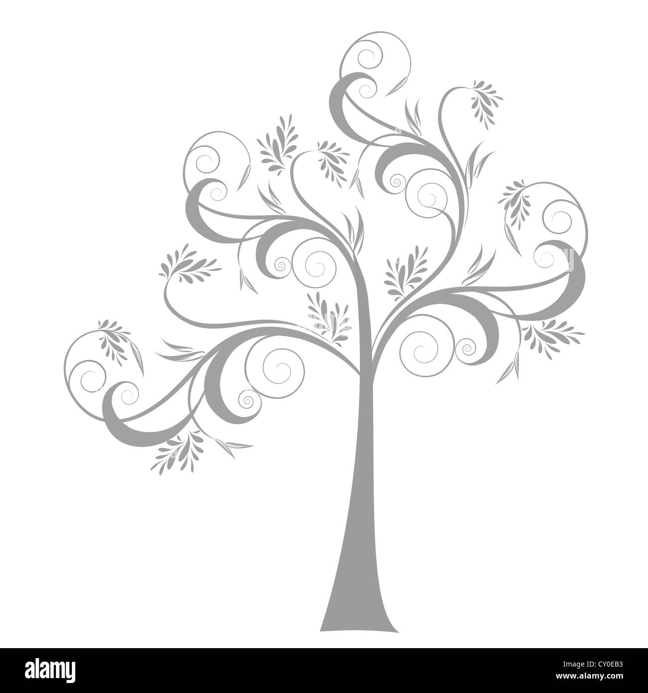 Beautiful art tree isolated on white background Stock Photo - Alamy