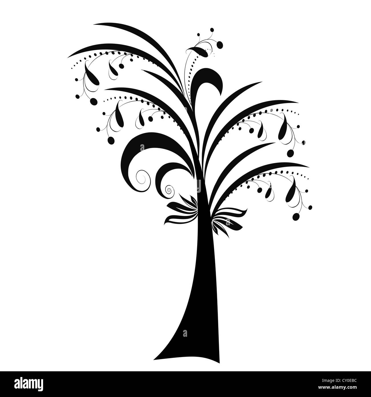 Beautiful art tree isolated on white background Stock Photo - Alamy