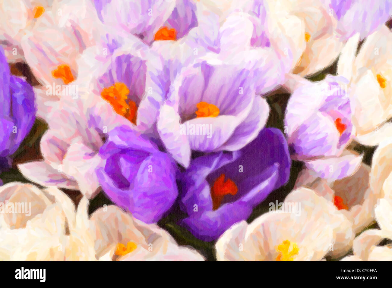 Pastel colored drawing garden in spring hi-res stock photography and ...