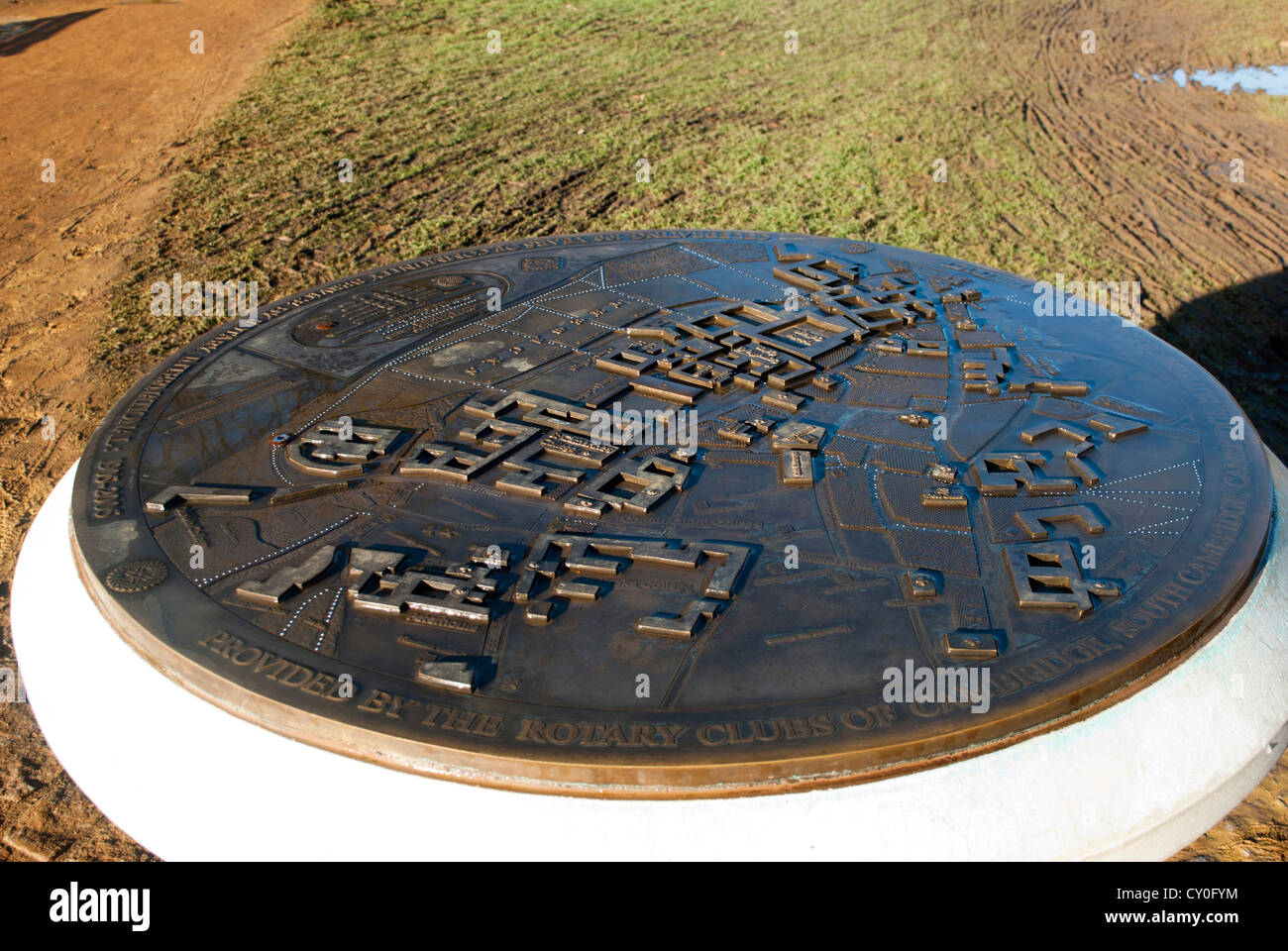 Physical three dimensional model map of the Cambridge colleges on a ...