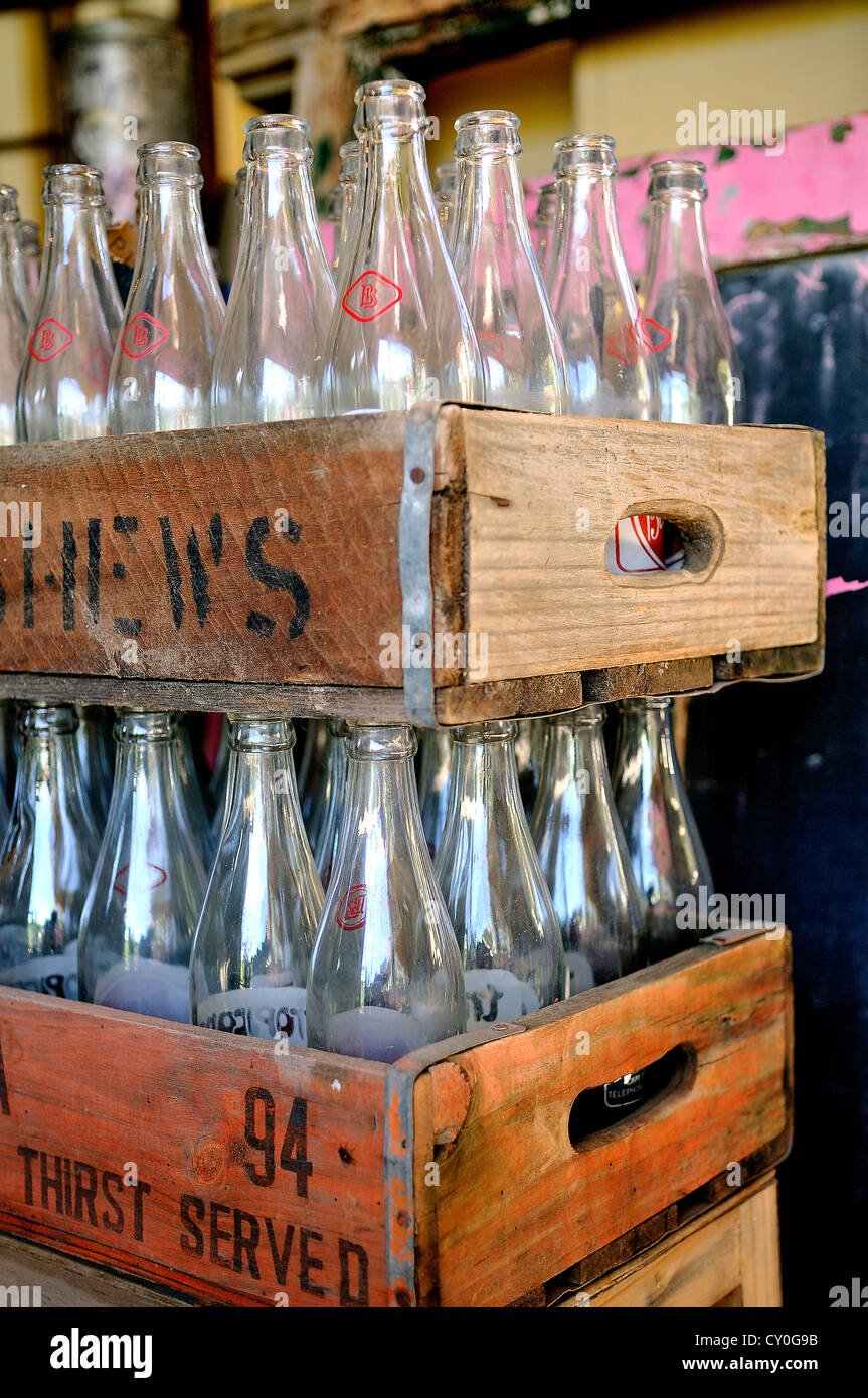 Empty Stacked Bottles Stock Photo - Alamy