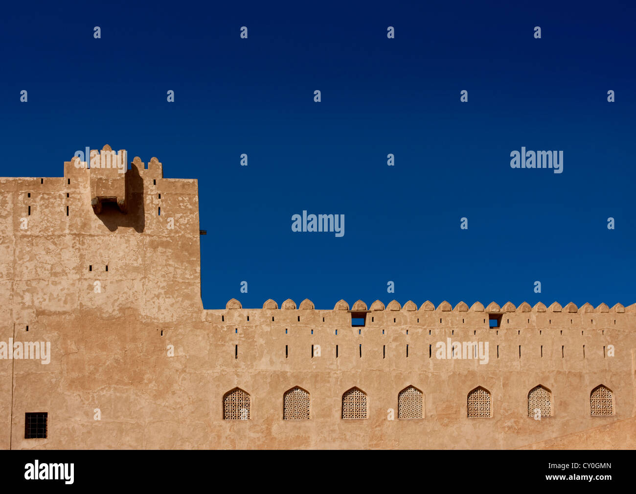 View Of The Wall In Jabrin Fort, Oman Stock Photo - Alamy