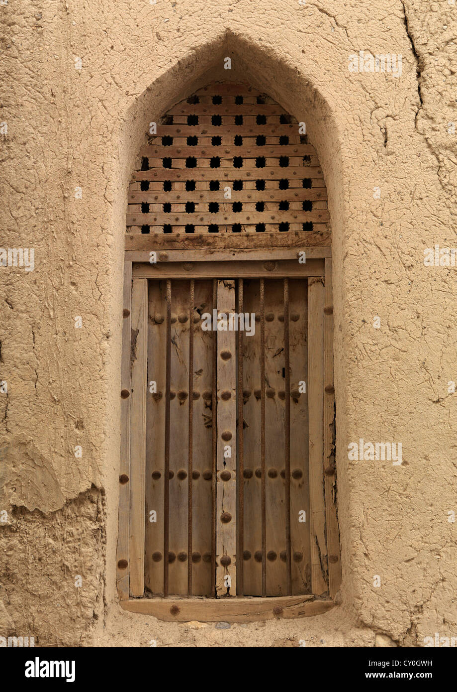 Wooden Window Carved In Arabic Style,old Quarter Of Nizwa, Oman Stock ...